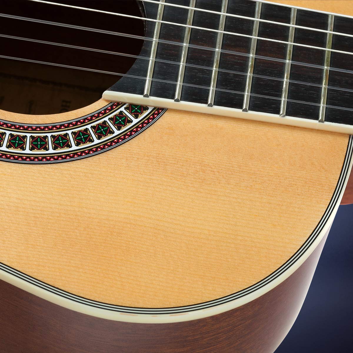 Classical Guitar with Soft Nylon Strings by Hola! Music, Junior 3/4 Size 36 Inch Model HG-36GLS, Natural Gloss Finish - FREE Padded Gig Bag Included