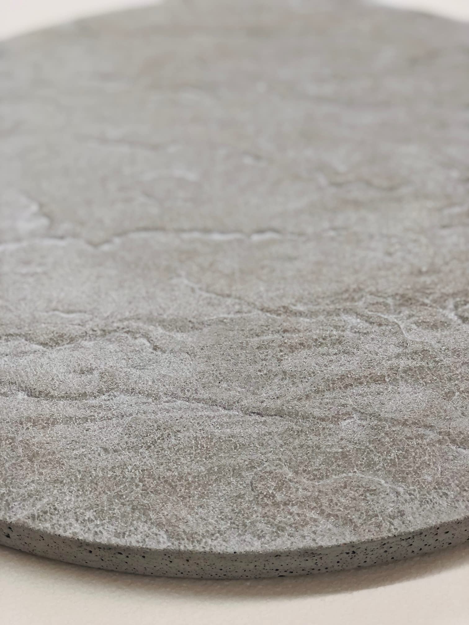 Concrete Cement Lazy Susan Unique, Hand Crafted, Gray, Turntable, 360 Degree Swivel, Made in The USA, Home Decor by Concrete Resurrection (White Wash 24" Diameter)