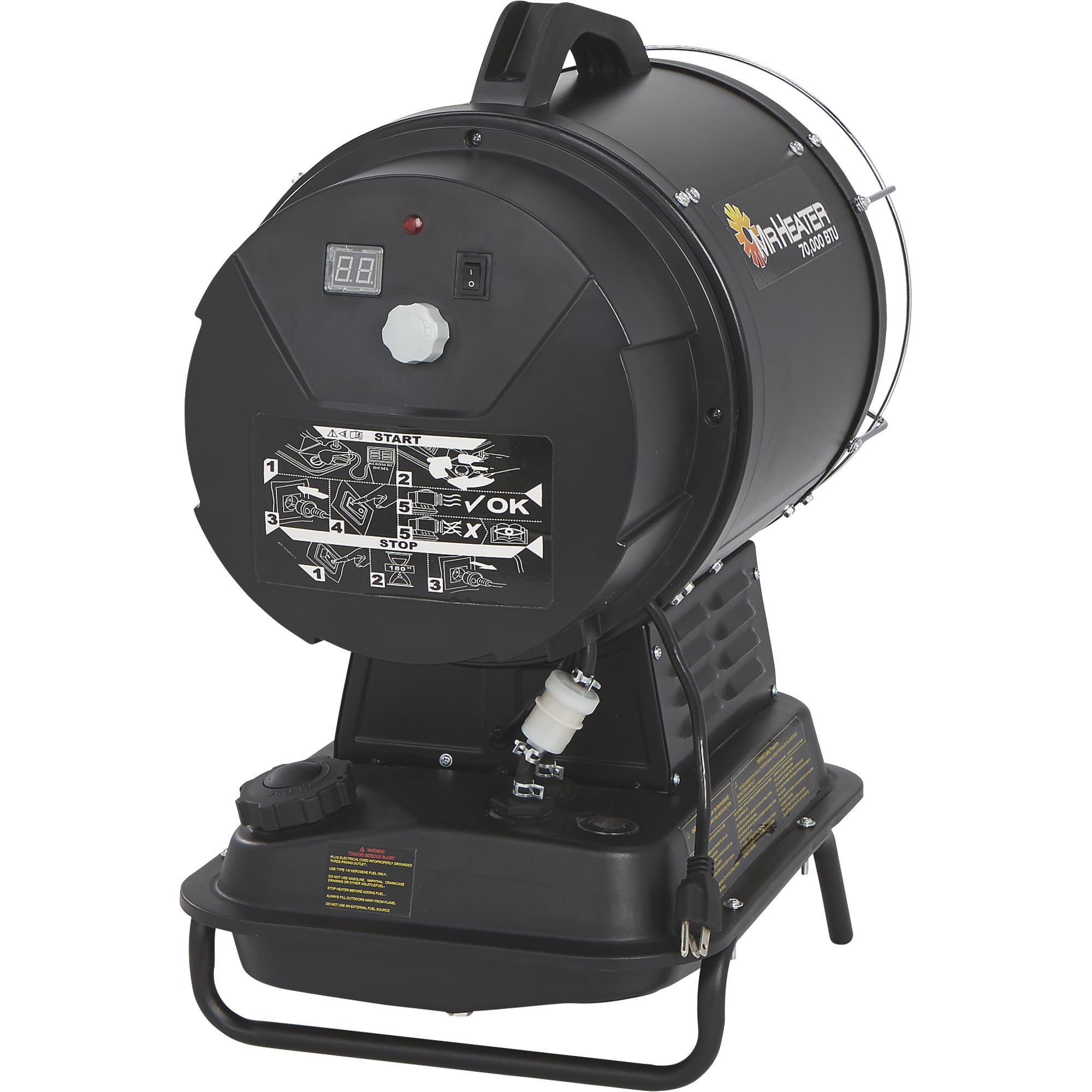 Mr. Heater MH70KTFR 70,000 BTU Portable Kerosene Radiant Heater with Quiet Burner Technology for Jobsites, Workshops, Or Large Outdoor Areas