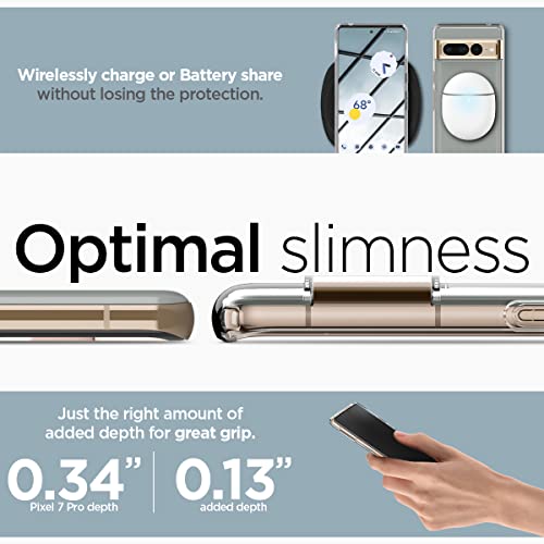 Spigen Ultra Hybrid [Anti-Yellowing Technology] Designed for Pixel 7 Pro Case (2022) - Crystal Clear