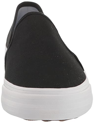 Keds Women's Double Decker Sneaker, Black Canvas, 7