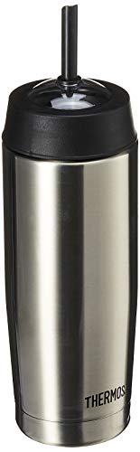 Thermos 18 Ounce Cold Cup with Straw, Stainless Steel