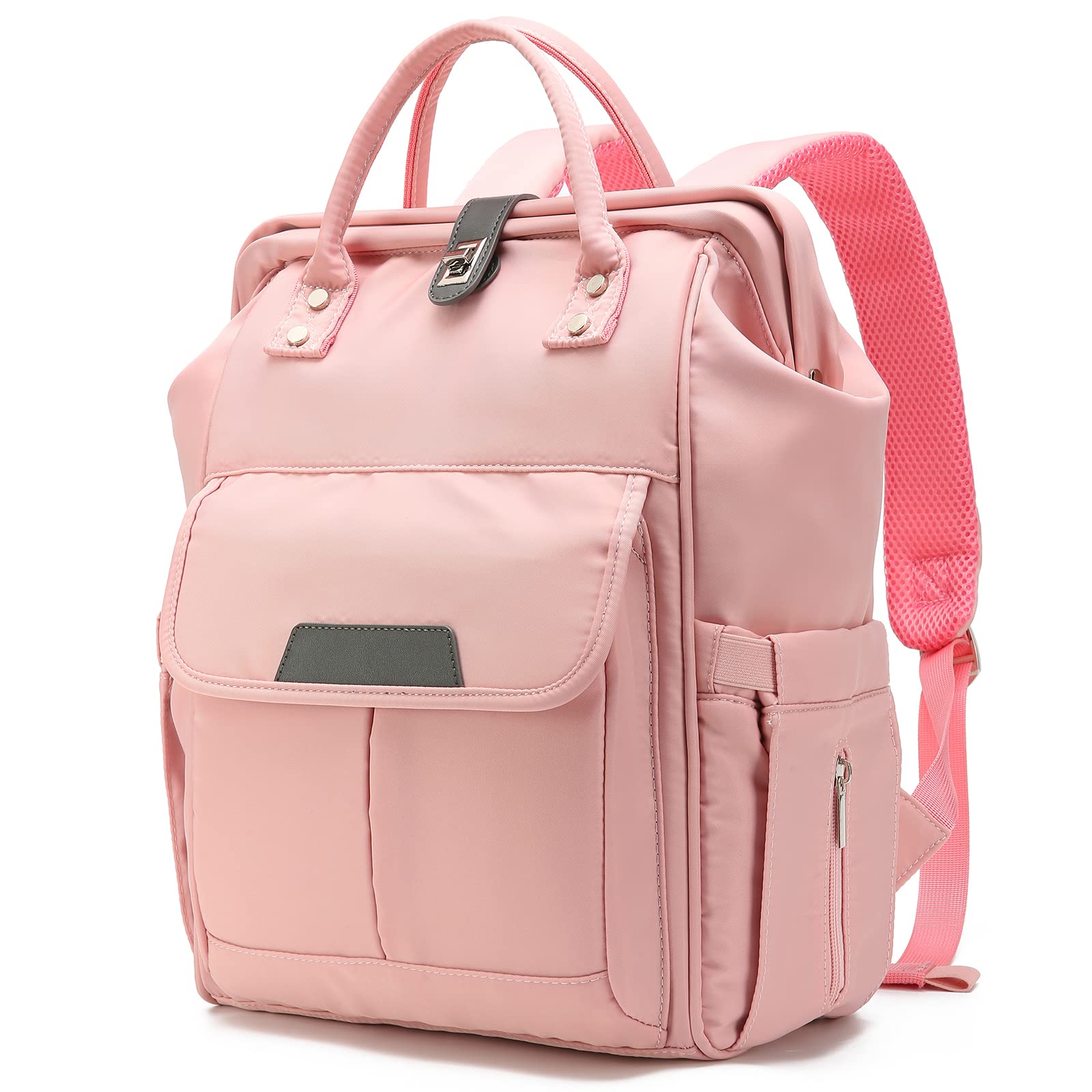 Diaper Bag Backpack Large Capacity Multifunctional Travel Maternity Nappy Baby Bag for Girls & Boys Stuff Newborn Essentials Waterproof (pink)