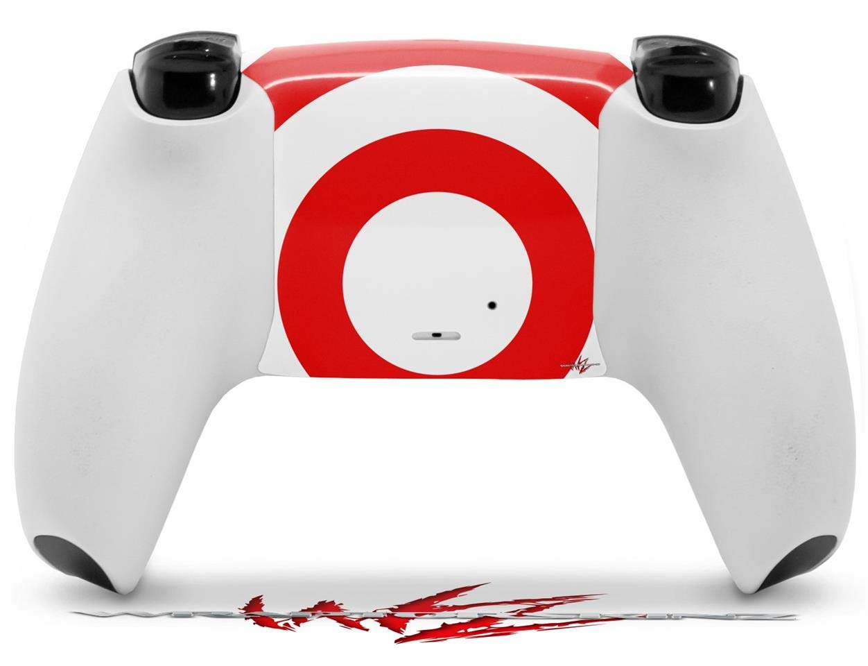 WraptorSkinz Skin Wrap compatible with Sony PS5 DualSense Controller Bullseye Red and White (CONTROLLER NOT INCLUDED)