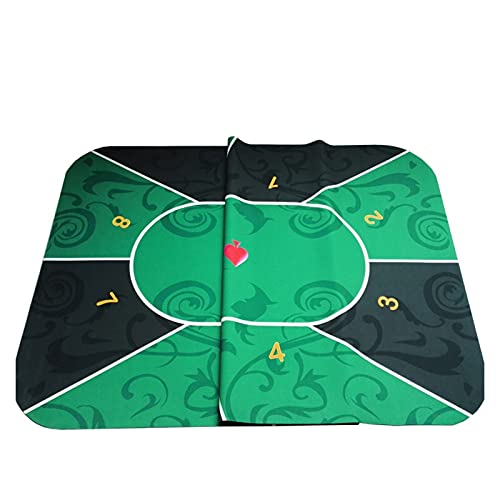 Felt 2.4m Rubber Table Cloth Deluxe Suede Texas Poker Tablecloth with Flower Pattern Casino Mat Poker Accessory