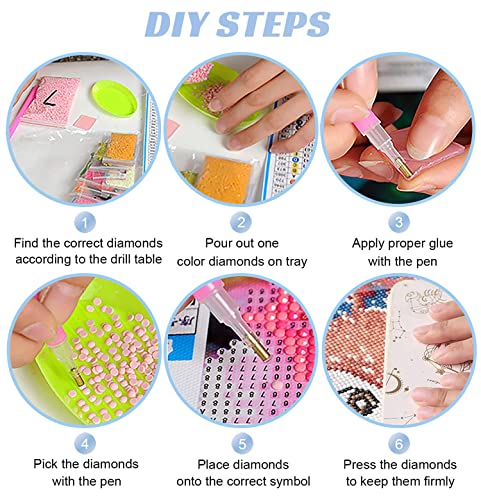 Hyporeak Diamond Painting Kits for Adults,Easter Diamond Art Kit,5D Diamond Painting Kit Full Drill Round for Gift,Wall Decor,Relaxing(12x16)