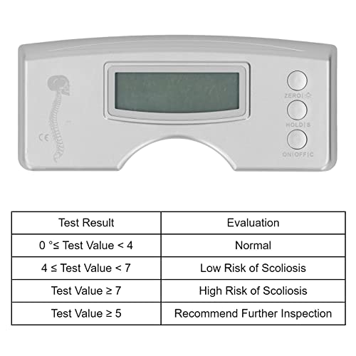 Electronic Scoliometer, Scoliosis Meter Easy Operation ABS Housing 0 to 30 Degree Lightweight with Storage Bag for Home Use