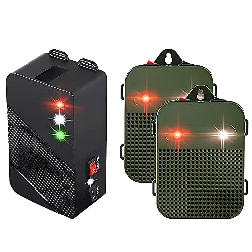 Glaobule Under Hood Animal Repeller Battery Operated Ultrasonic Rodent Repellent for Cars Indoor That Uses 2 C Batteries Bundle with Uses 3 AA Batteries