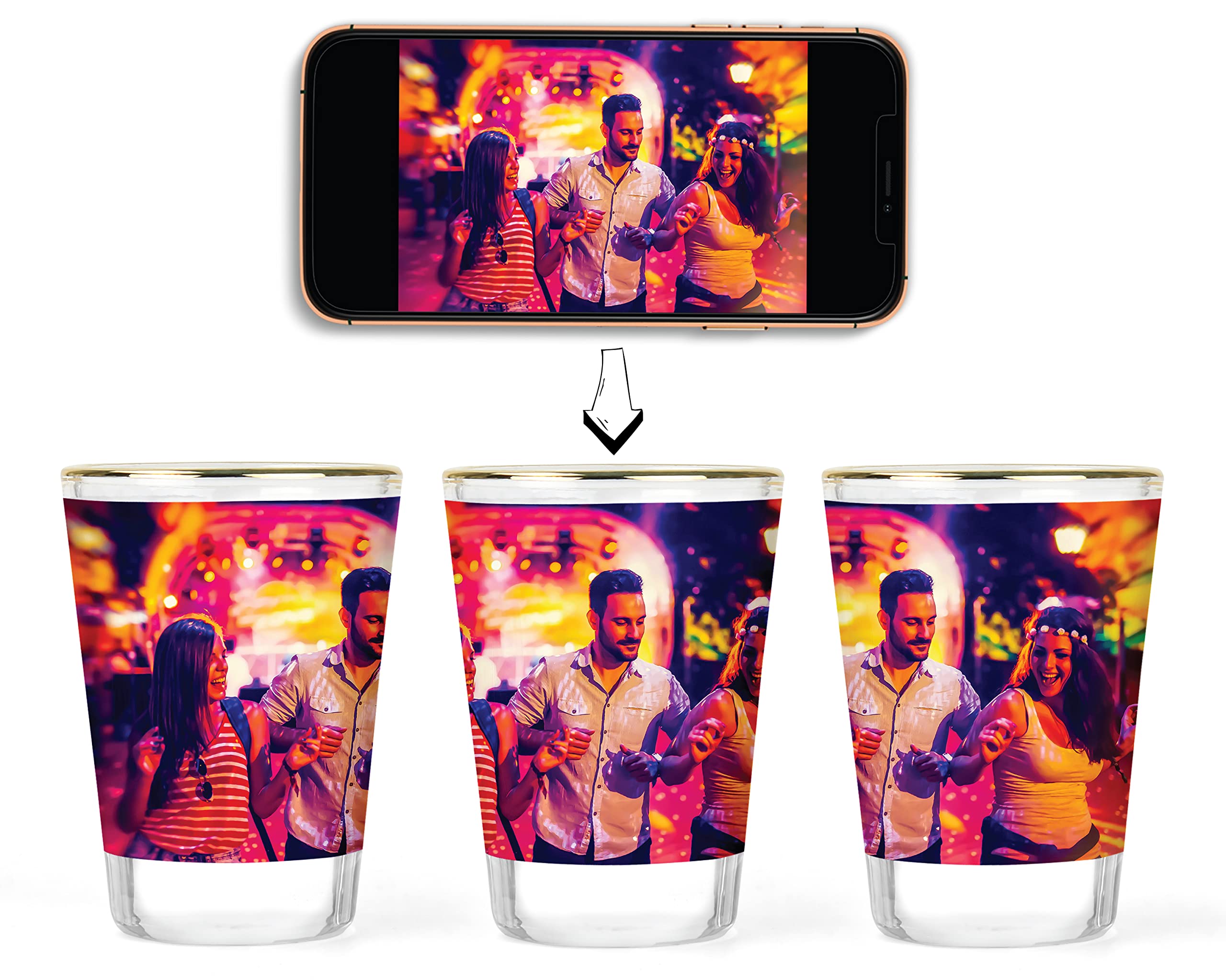 Custom Shot Glasses - Customized Shot Glass - Picture Shot Glasses - Wedding Shot Glass - Personalized Shot Glasses - Birthday Shot Glass