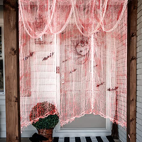 Moon Boat 364β x 30β Halloween Cheesecloth Decorations Creepy Cloth + Spider Web - Hallowmas Haunted House Indoor Outdoor Party Decor