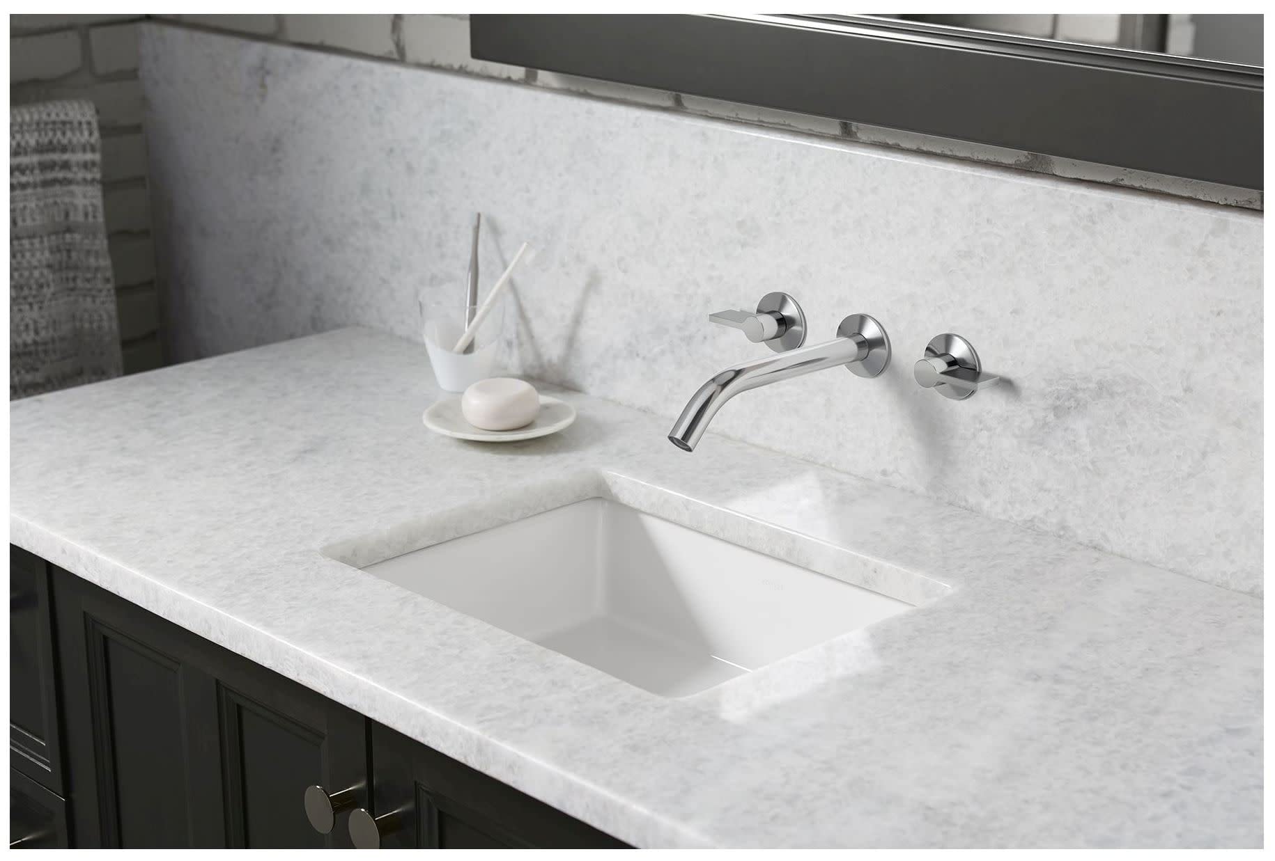 KOHLER Components Wall-Mount Bathroom Sink Faucet Spout With Tube Design 1.2 GPM