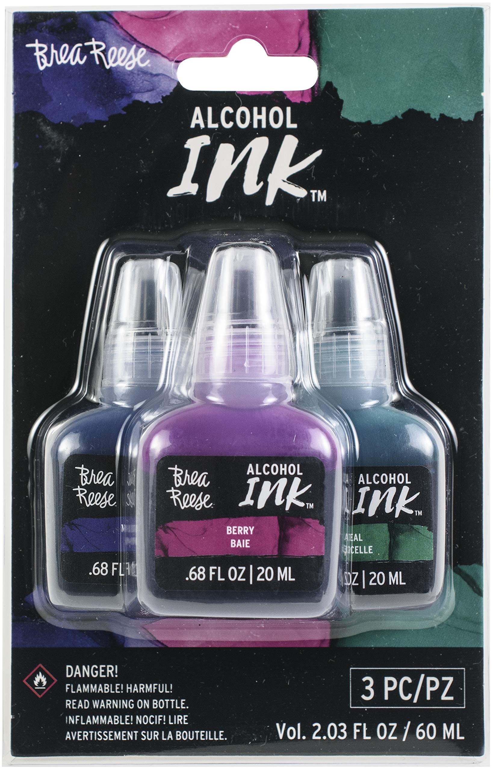 Brea Reese BREA Alcohol Ink PCK Mdnght/BRY, Midnight/Berry/Teal