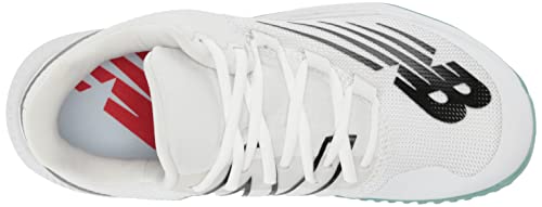 New Balance Men's FuelCell 4040 V6 Turf-Trainer Baseball Shoe, White/Black, 9
