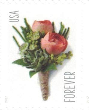 Celebration Boutonniere USPS Forever Stamps Sheet of 20 - New Stamp Issued 2017
