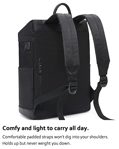HotStyle ADMETA Casual Daypack College Backpack Aesthetic Bookbag, Black