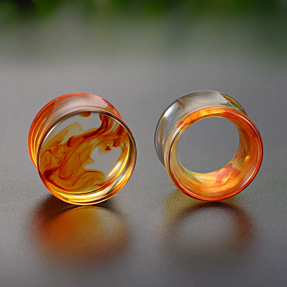 COOEAR 2 Pairs Matched Set Gauges for Ears Flesh Tunnels Kits Plugs Earrings Pink Acrylic Ear Expander Stretchers Piercing.