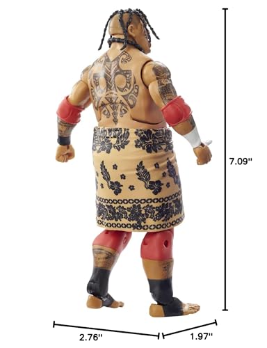 WWE MATTEL Umaga Royal Rumble Elite Collection Action Figure with Authentic Gear & Accessories, 6-in Posable Collectible Gift for Fans Ages 8 Years Old & Up,Multicolor