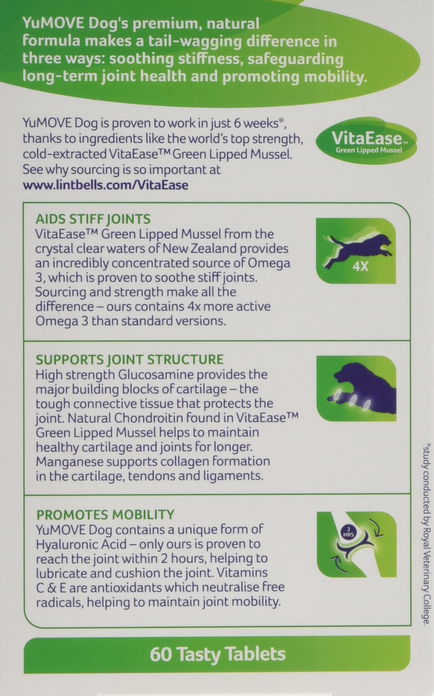 Lintbells YuMOVE Dog Joint Supplement for Stiff and Older Dogs - 60 Tablets
