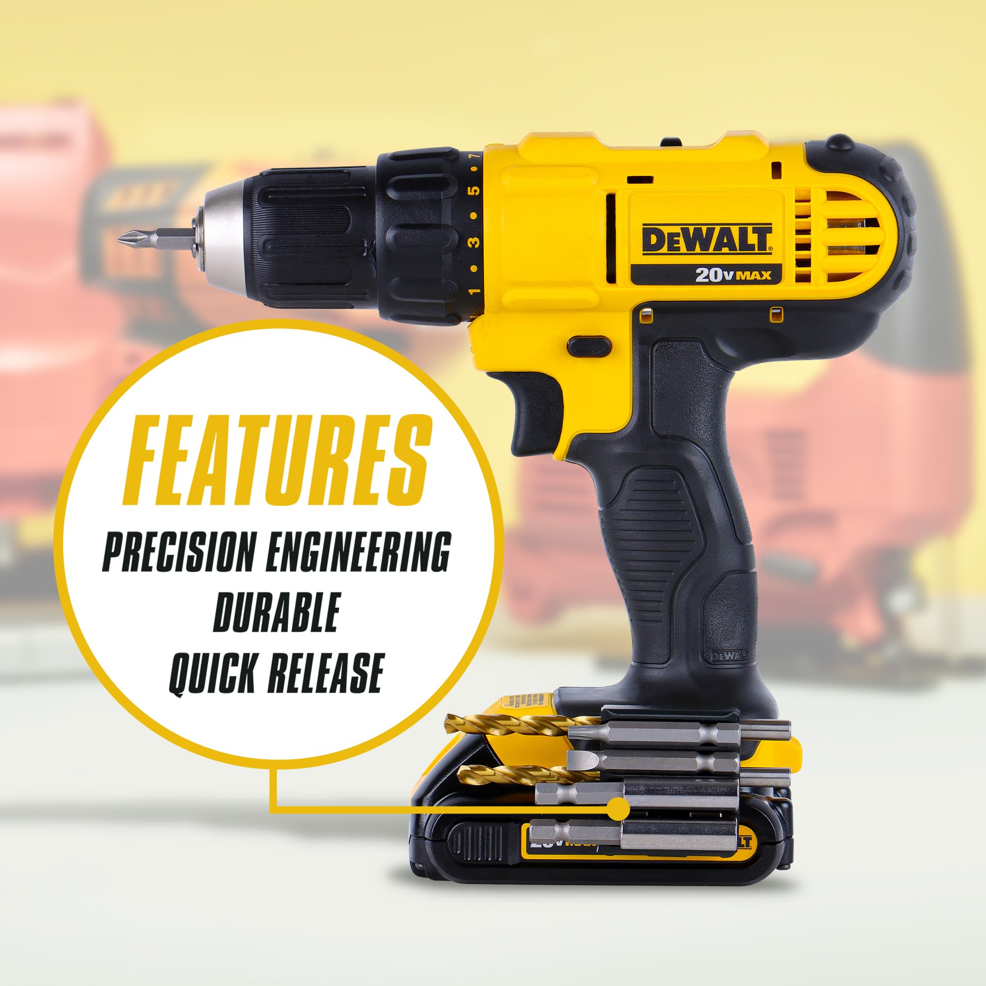 Impact Driver Bit Holder, Magnetic Drill Holder, Bit Holder for Drill, Perfect for Construction, and DIY Projects, Compatible with Most DeWalt 20V Max Drills and Drivers, 1pack