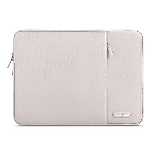 MOSISO Laptop Sleeve Bag Compatible with MacBook Air/Pro, 13-13.3 inch Notebook, Compatible with MacBook Pro 14 inch 2023-2021 A2779 M2 A2442 M1, Polyester Vertical Case with Pocket, Stone Gray