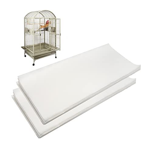 Vkinman Bird Cage Paper Liners 100 Sheets Non-Woven Bird Nesting Box Pads, 22.8×10.6in
