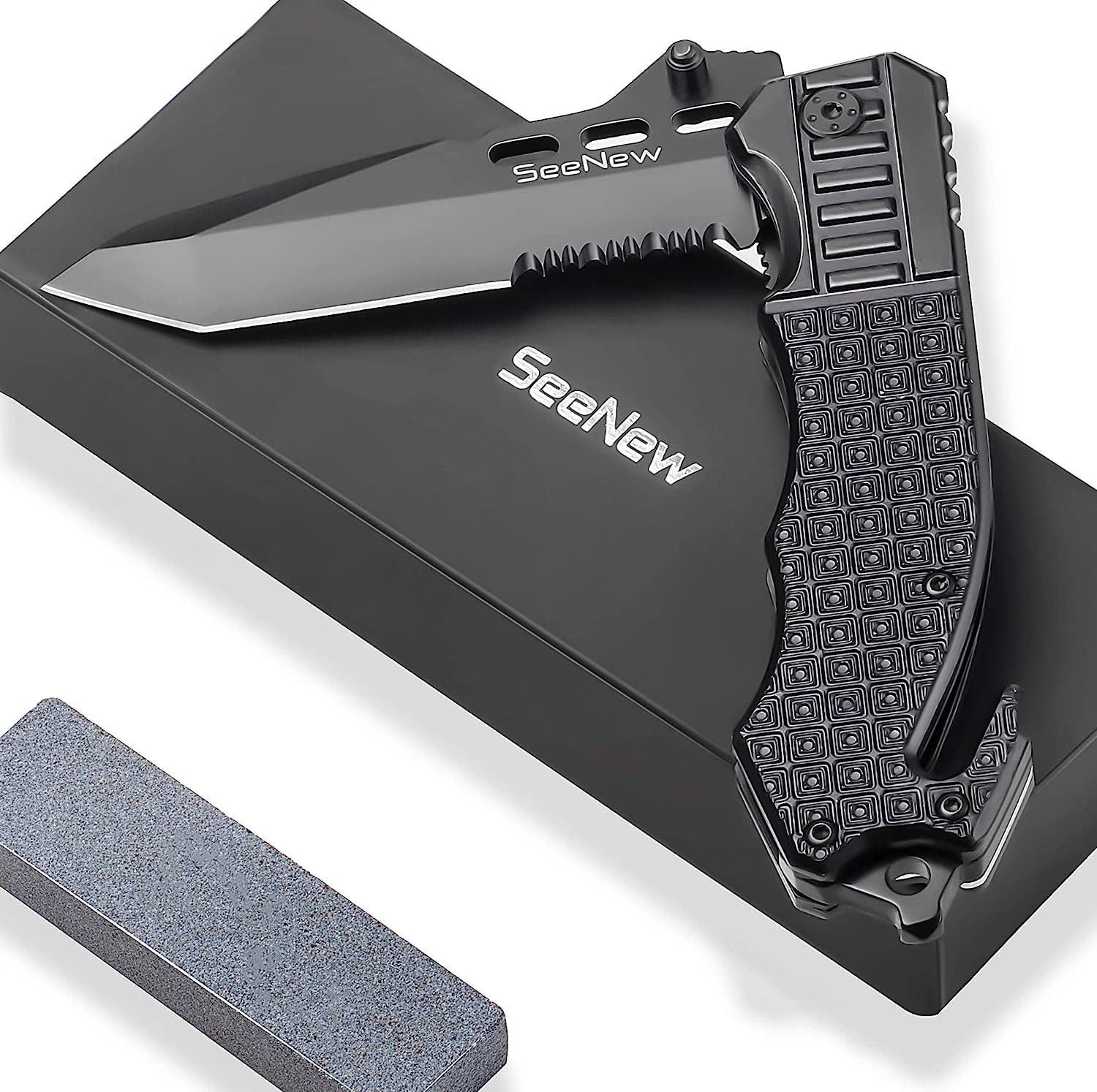 Seenew Outdoor Survival Pocket Knife Perfect for Work Hiking Camping(Large gift box)
