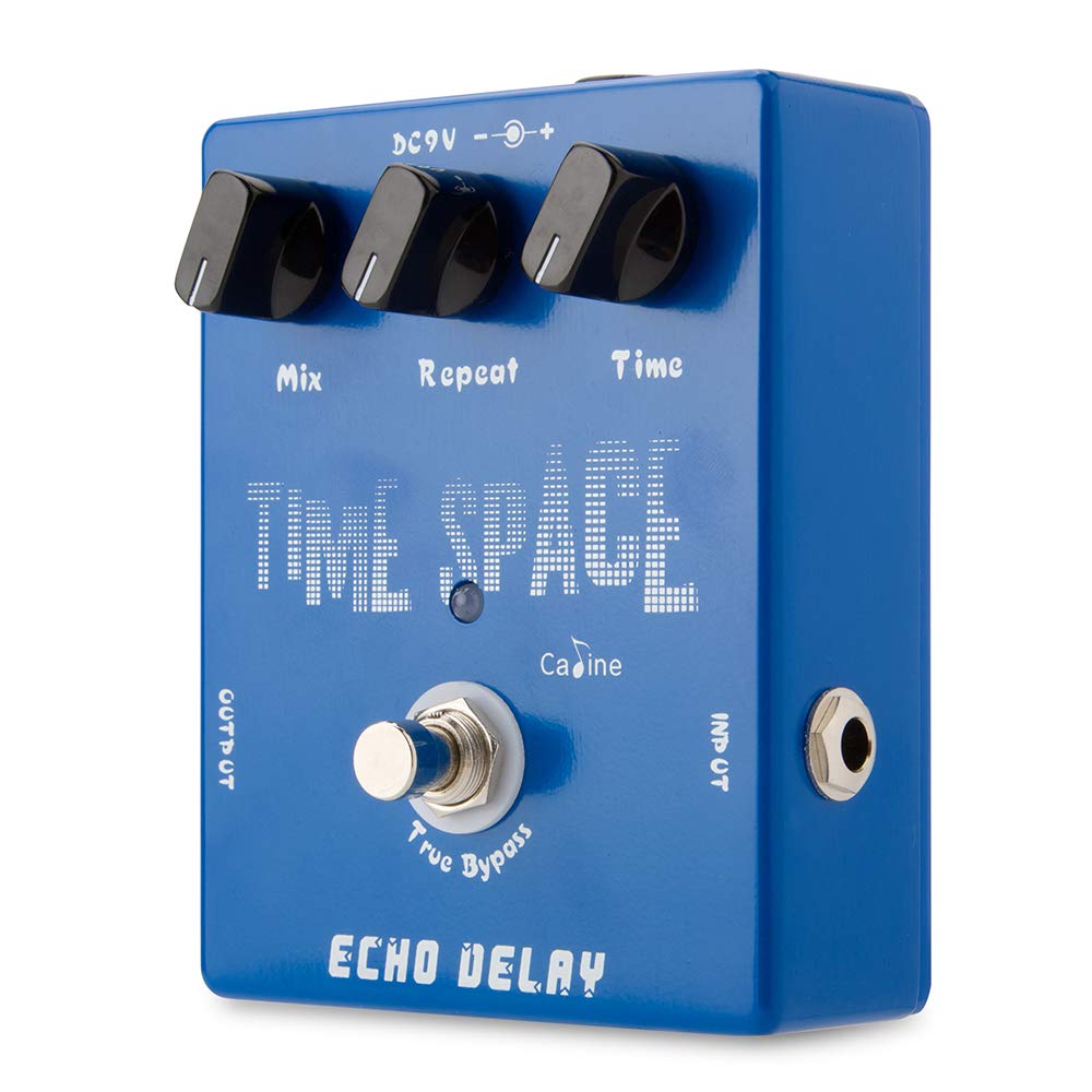 Caline Echo Delay Guitar Effects Pedal Time Space Bass Distortion True Bypass Blue CP-17