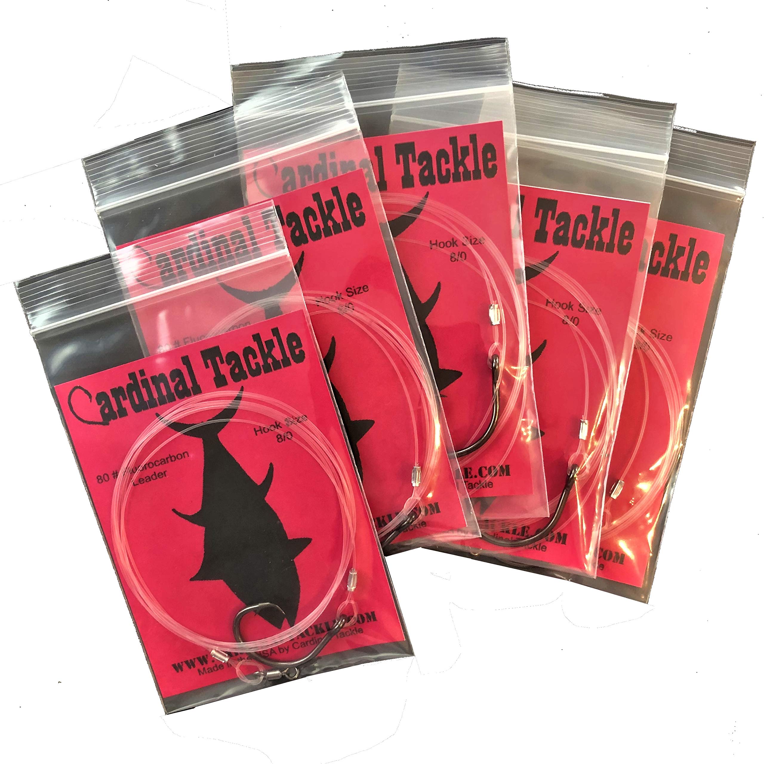 Cardinal Tackle 8/0 80 Fluoro Chunking Rig 5-Pack
