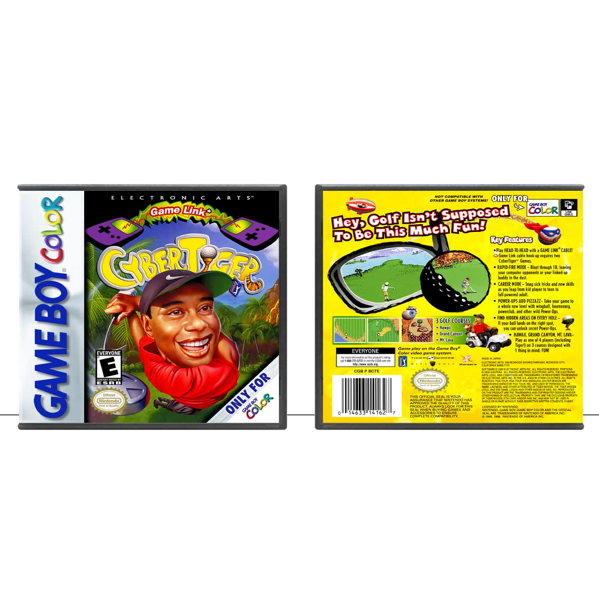 Cyber Tiger Woods Golf | (GBC) Game Boy Color - Game Case Only - No Game