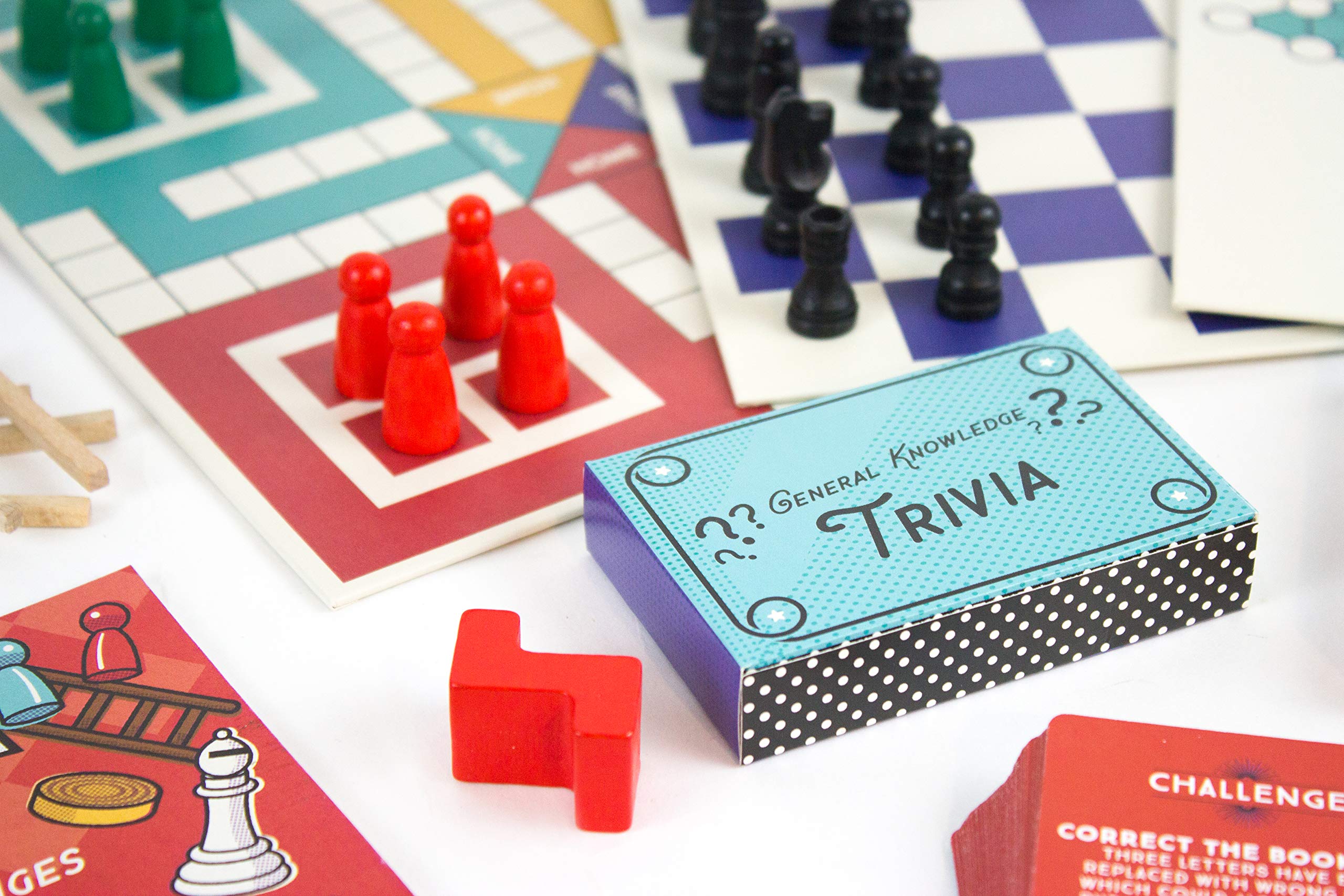 The Indoor Boredom Box - Huge Games & Puzzles Set - Over 250 Activities from Classic Board Games to lateral Thinking Puzzles