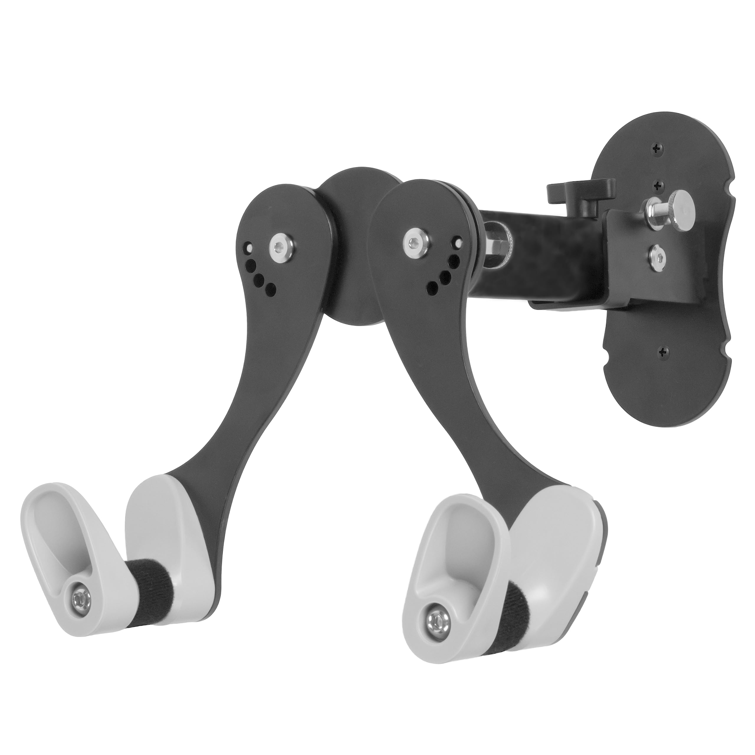 CyclingDeal Bike Wall Mount Rack - Adjustable, Extendable & Foldable - Indoor Storage Horizontal Hook Hanger Organiser - Safe & Secure for MTB, Road Bicycles - Store Bike in Garage or Home - Mat