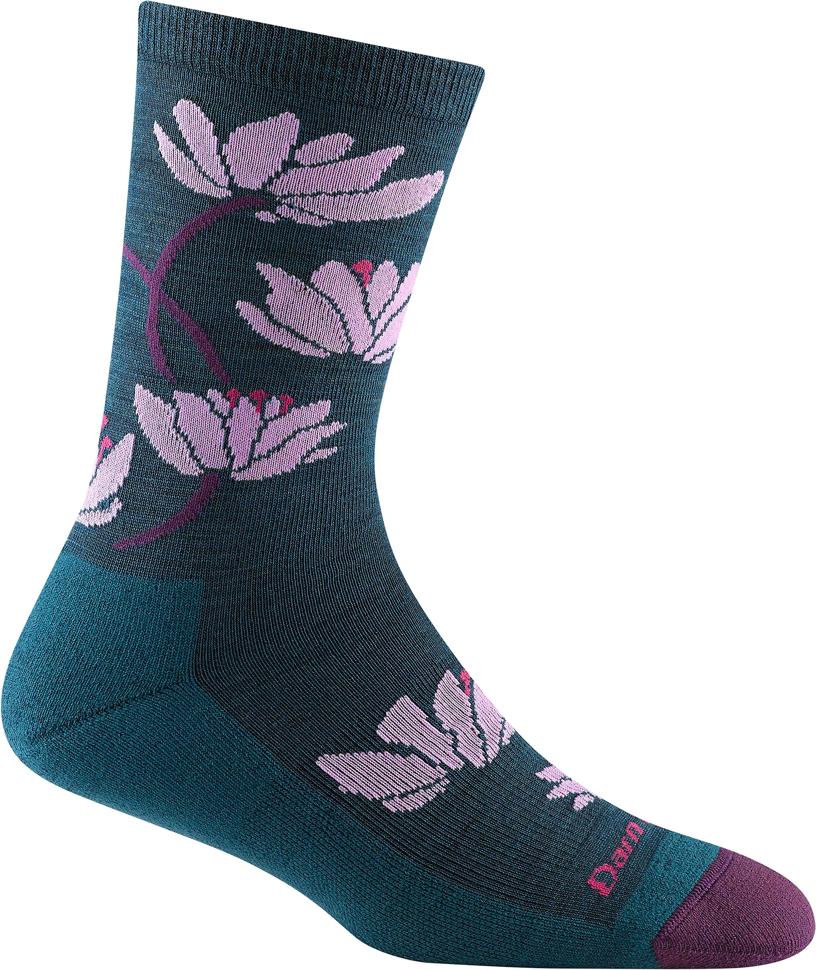 Darn Tough 6089-C-3013-04 Lilies Crew Lightweight with Cushion Charcoal Medium