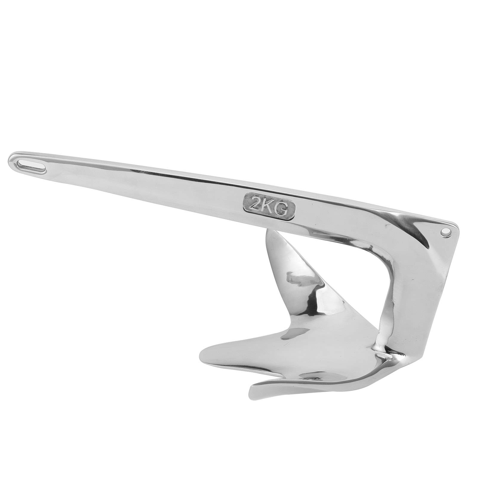 Claw Anchor Qiilu 4.4 lbs 2 kg 316 Stainless Steel Claw Boat Anchor Boats from 15β22 ft Marine Accessories