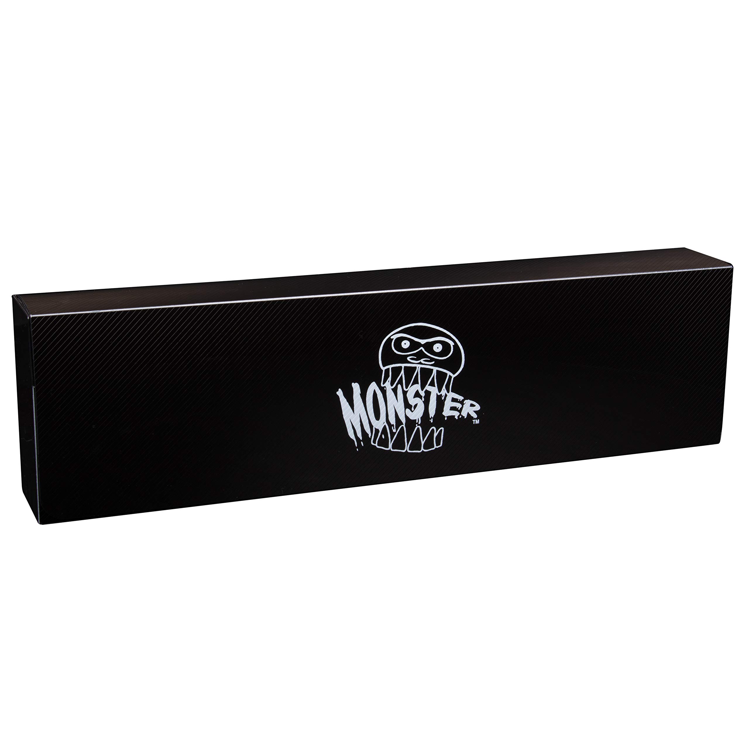 Monster Protectors Magnetic Five Deck Box - Black, Holds 375 Gaming TCGs, Self-Locking Closure, Compatible w Standard & Smaller Size Gaming Trading Cards, Removable Construction