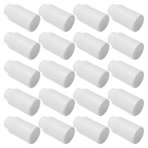 Othmro 20pcs 8.45oz/250ml Plastic Bottles, Lab Chemical Reagent Bottle, Length 119mm Wide Mouth Laboratory Reagent Bottle, Sample Sealing Liquid Storage Container for Food Stores White