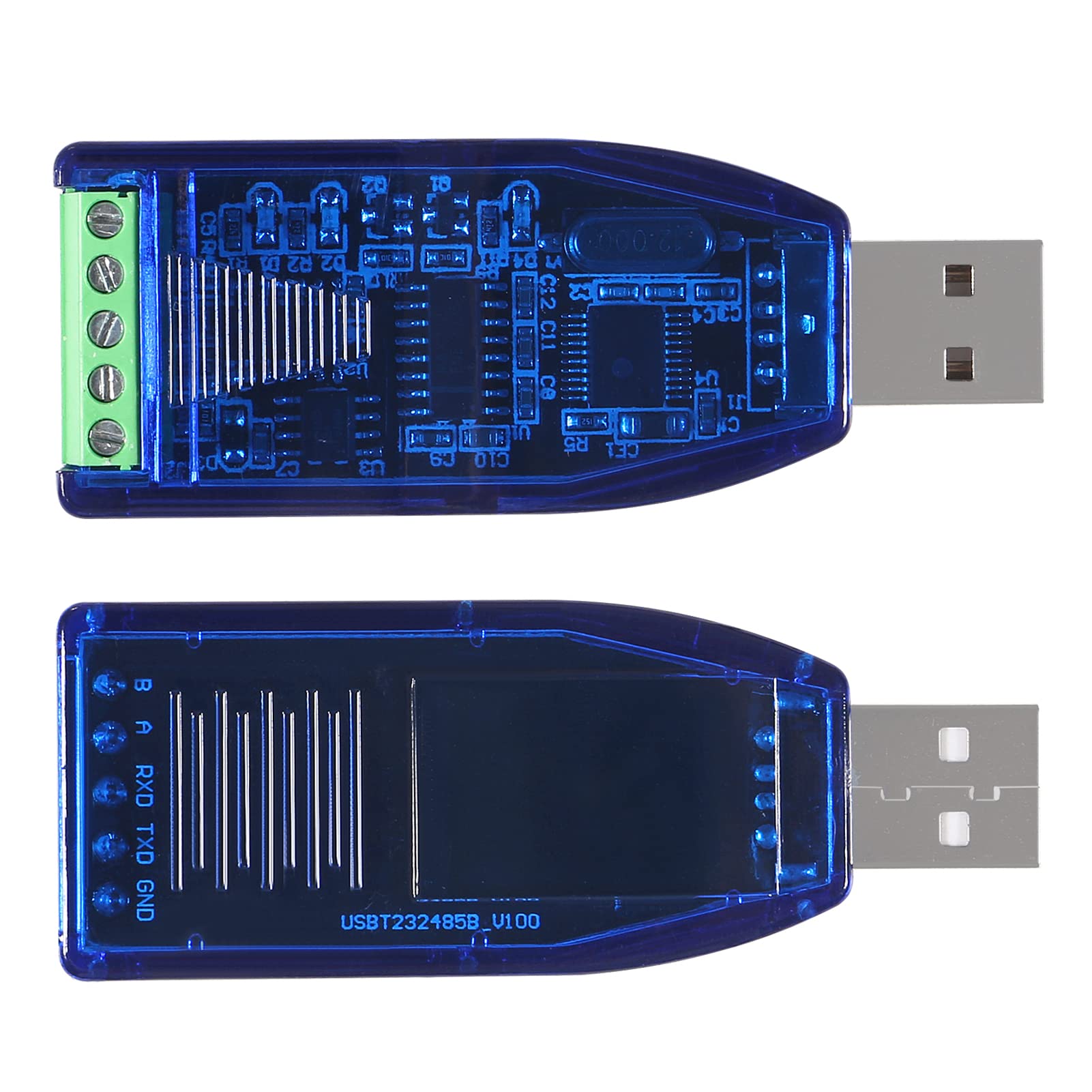 DWEII 2PACK USB to RS485 RS232 Converter with CH340 chip Upgrade Protection RS485 Converter Compatibility V2.0 Standard RS-485 A Connector Board