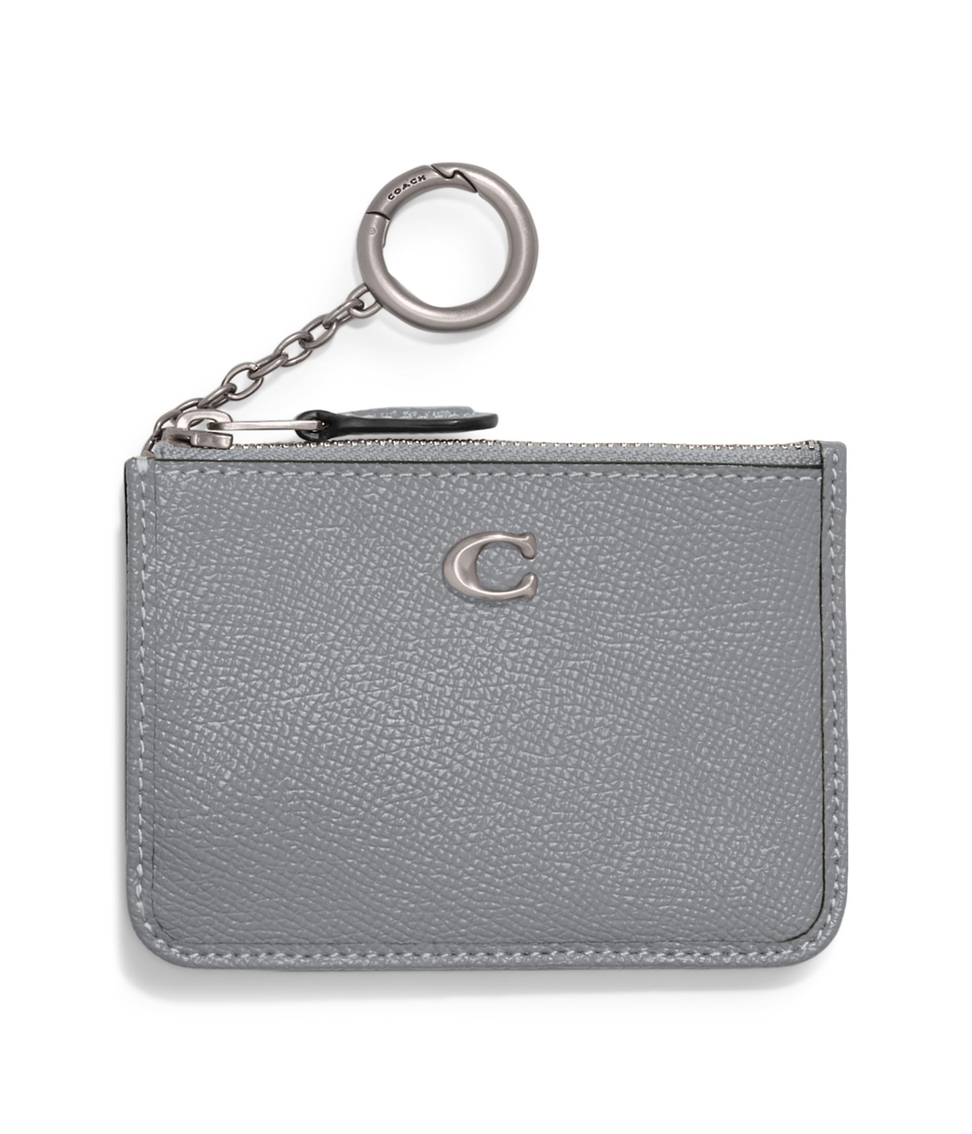 Coach Cross Grain Mini ID Skinny Grey/Blue One Size
