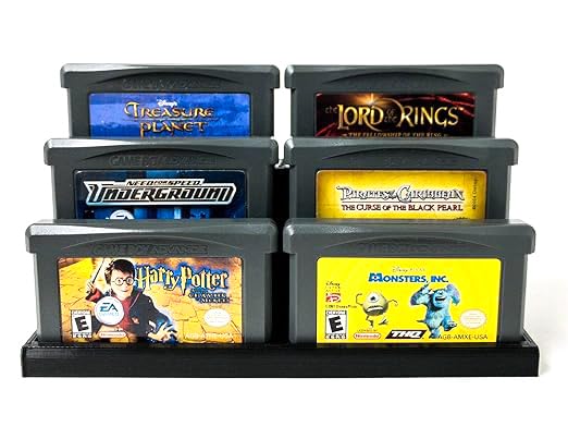 Stepped 6 Game Gameboy Cartridge Display
