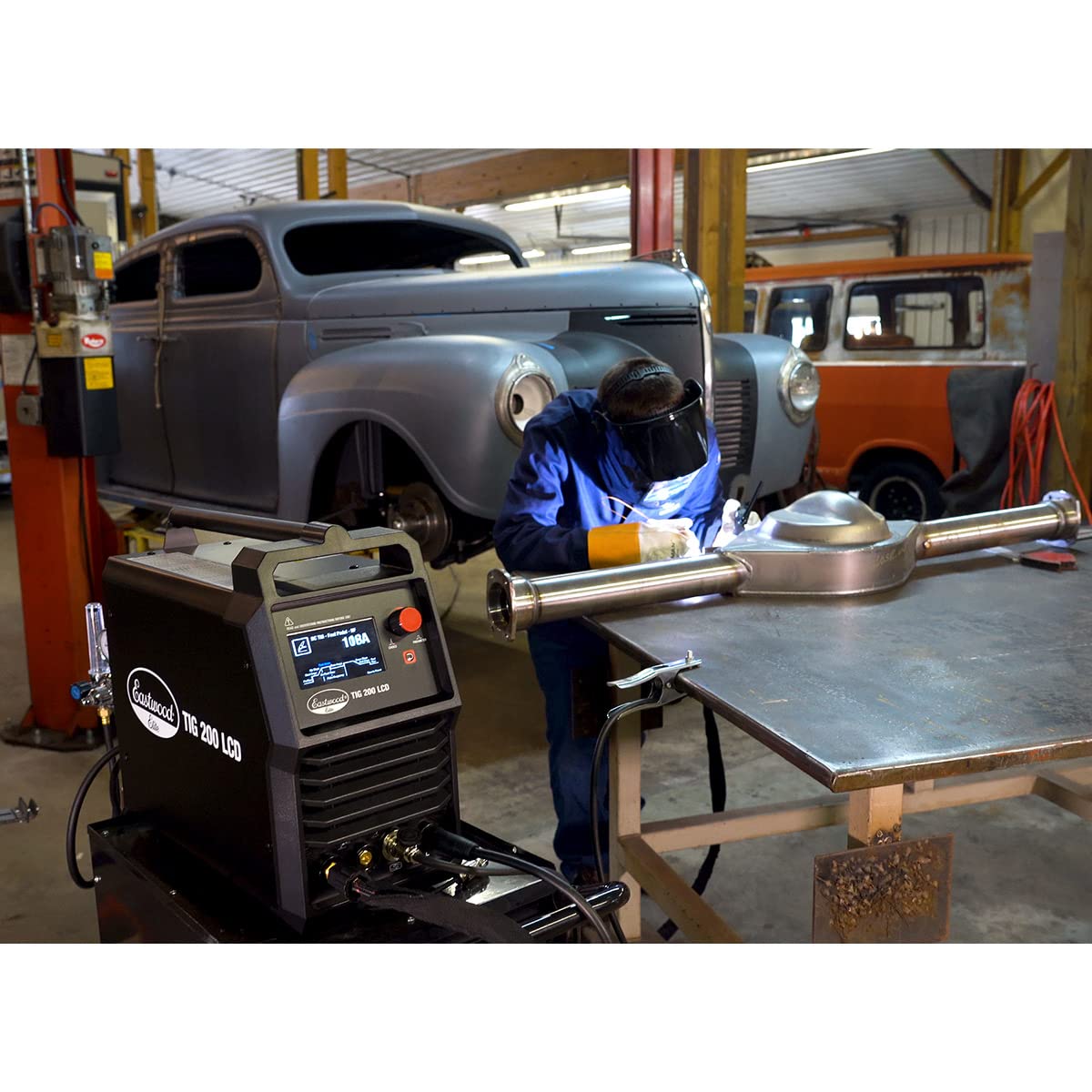 Eastwood Elite 200 Amp LCD Digital Tig Welder AC/DC | Pro Welding Machine with Pulse Capability | Color LCD Screen | Latest Welder Inverter Technology | Aluminum Welder & Stick Welder | 120V 240V