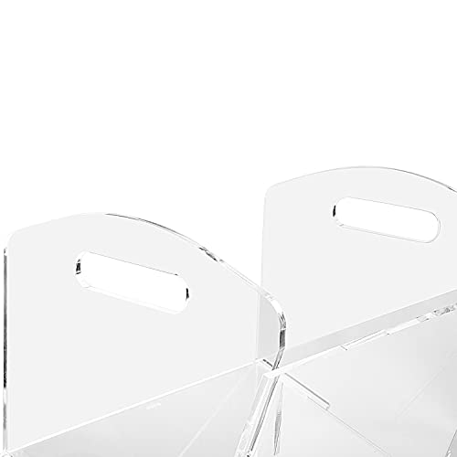 Mouchoi Acrylic Bookcase, Corner Bookshelf, Acrylic Tabletop Display Shelf, Modern Clear Display Stand, Sturdy Storage Shelf, 2 Tier