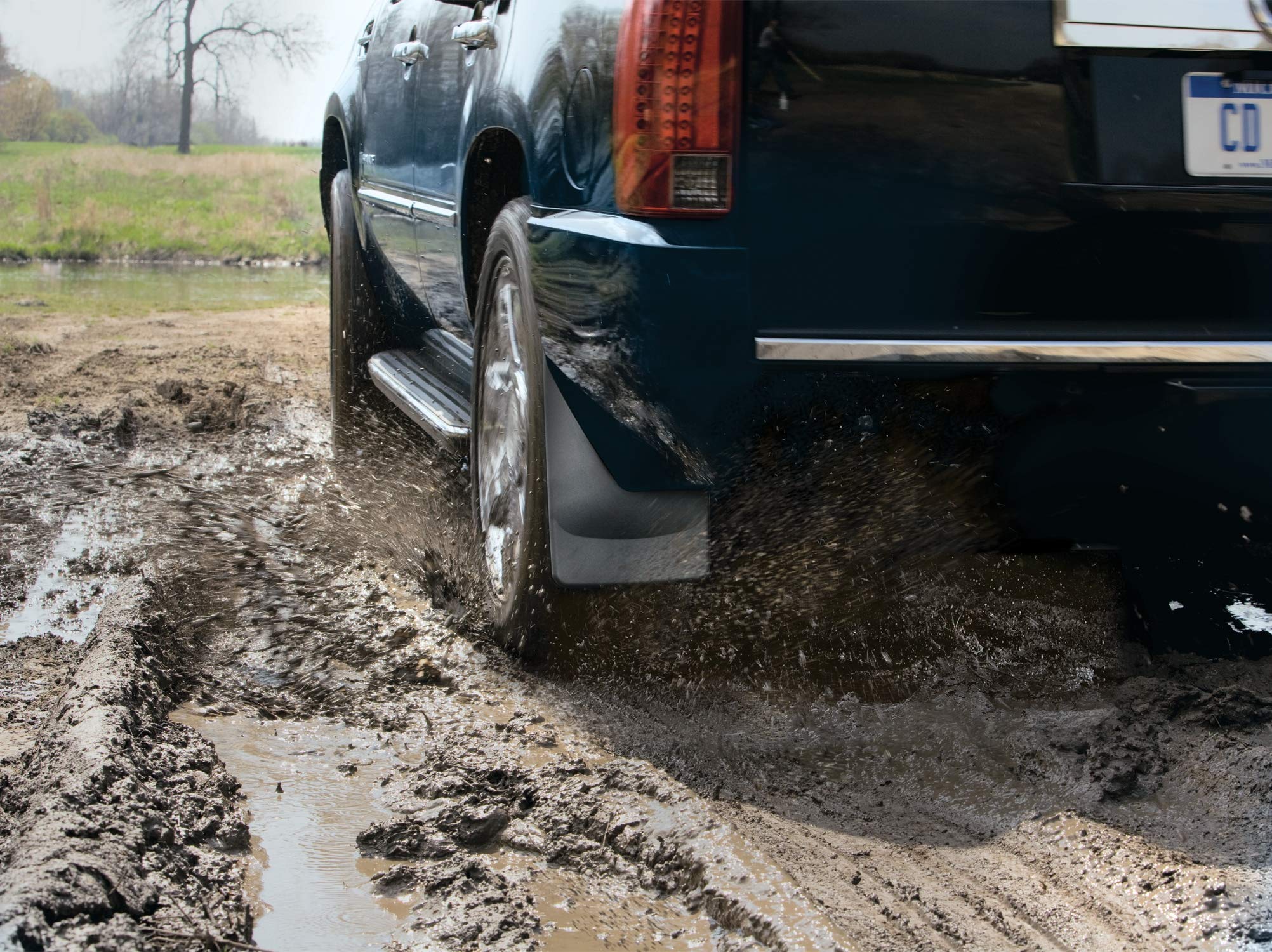 WeatherTech Custom No Drill Splash Guard MudFlaps for Ford F-150 - Front & Rear Set (110003-120003), Black