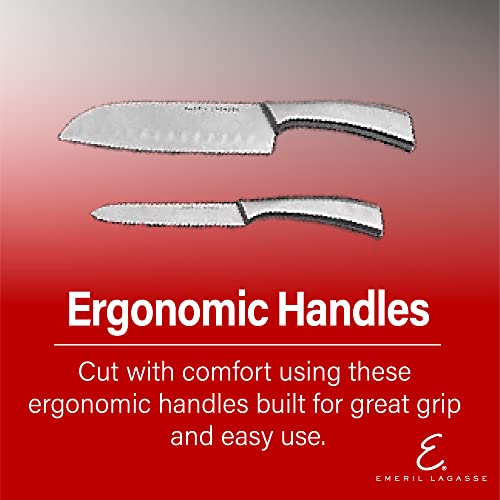 Emeril Lagasse Stainless Steel 3-Piece Professional Cutlery Set with Paper Gift Box - Perfect Kitchen Knives for Fruit, Meat, and Bread