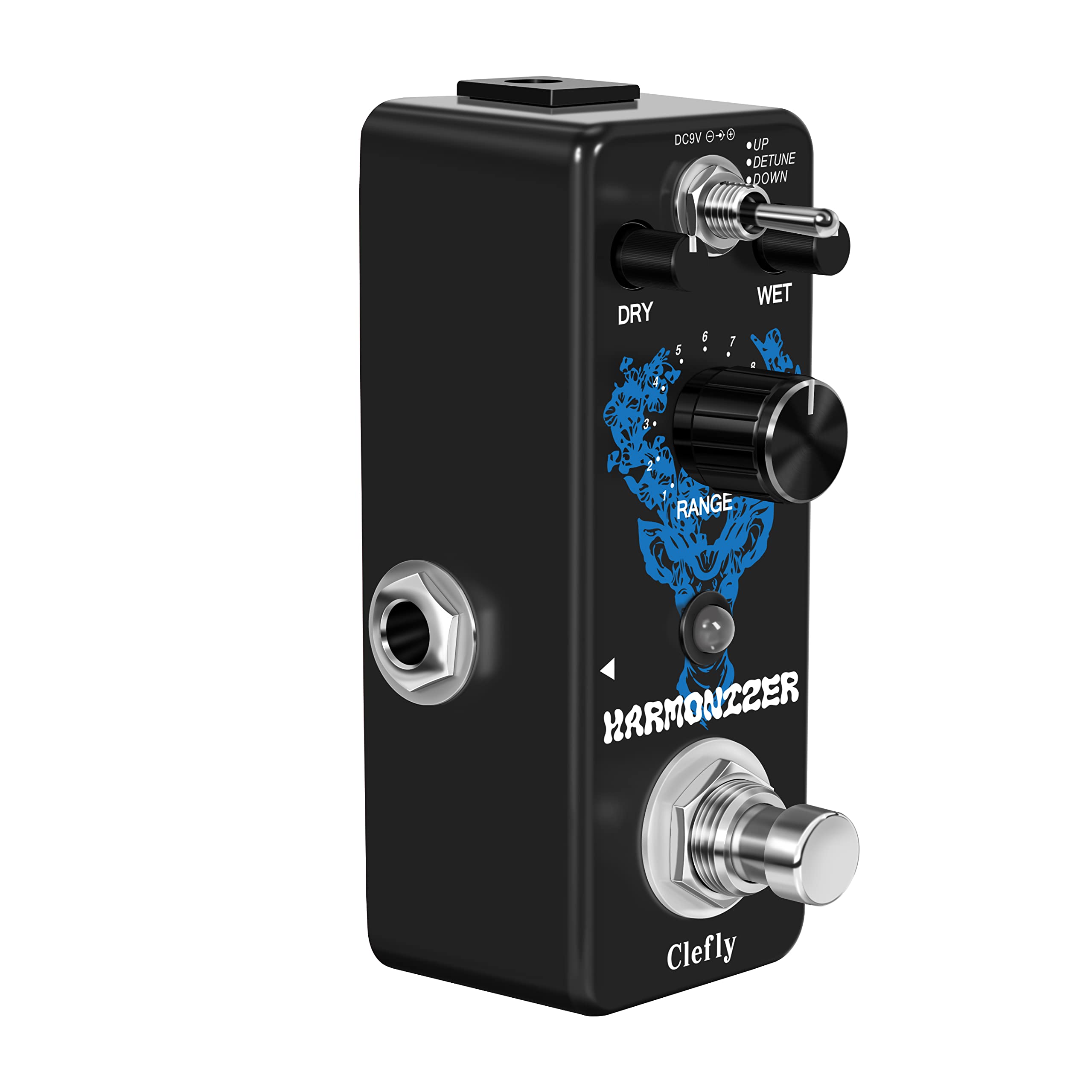 Clefly Guitar Harmonizer Pedal Digital Octave Effect Pedal Harmony Pitch Shifter Detune For Electric Guitar Bass Mini Size True Bypass
