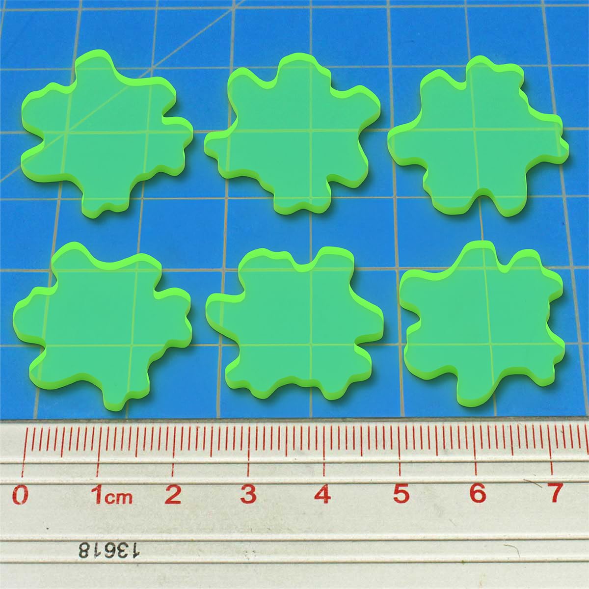 LITKO Acid Splatter Tokens | Hazardous Spill | Nuclear Splash | Fluorescent Green | 10 Pack