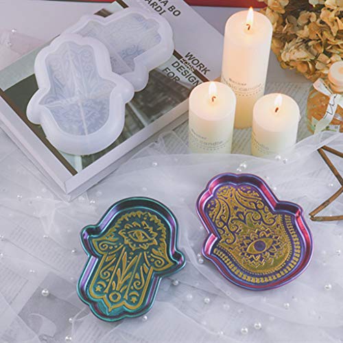 Jewelry Tray Hand Mold Storage Plate Dish Resin Hand Epoxy Silicone Resin Molds for and Craft Supply Tool Silicone Molds for Soaps Square