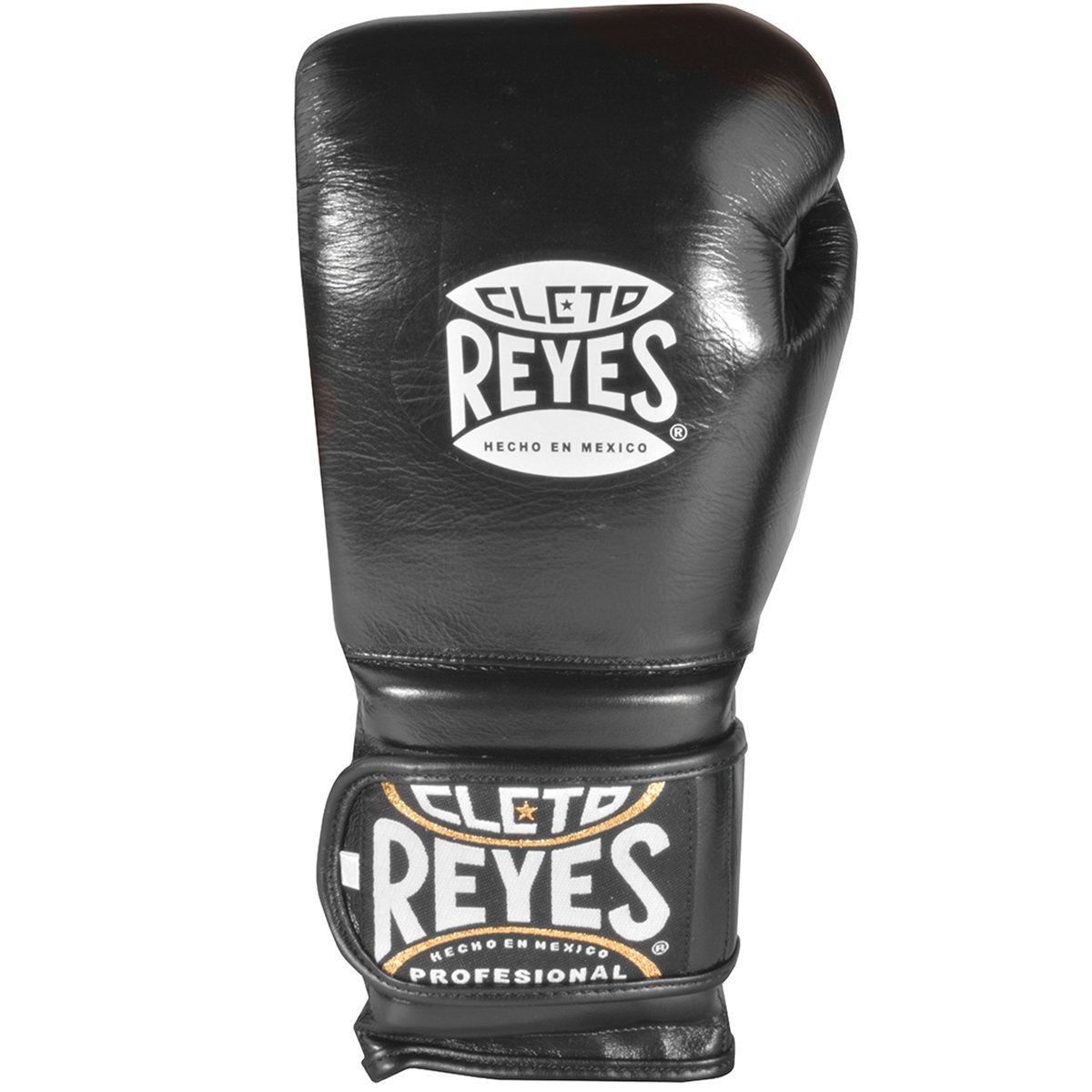 Cleto Reyes Hook and Loop Leather Training Boxing Gloves - 18 oz - Black