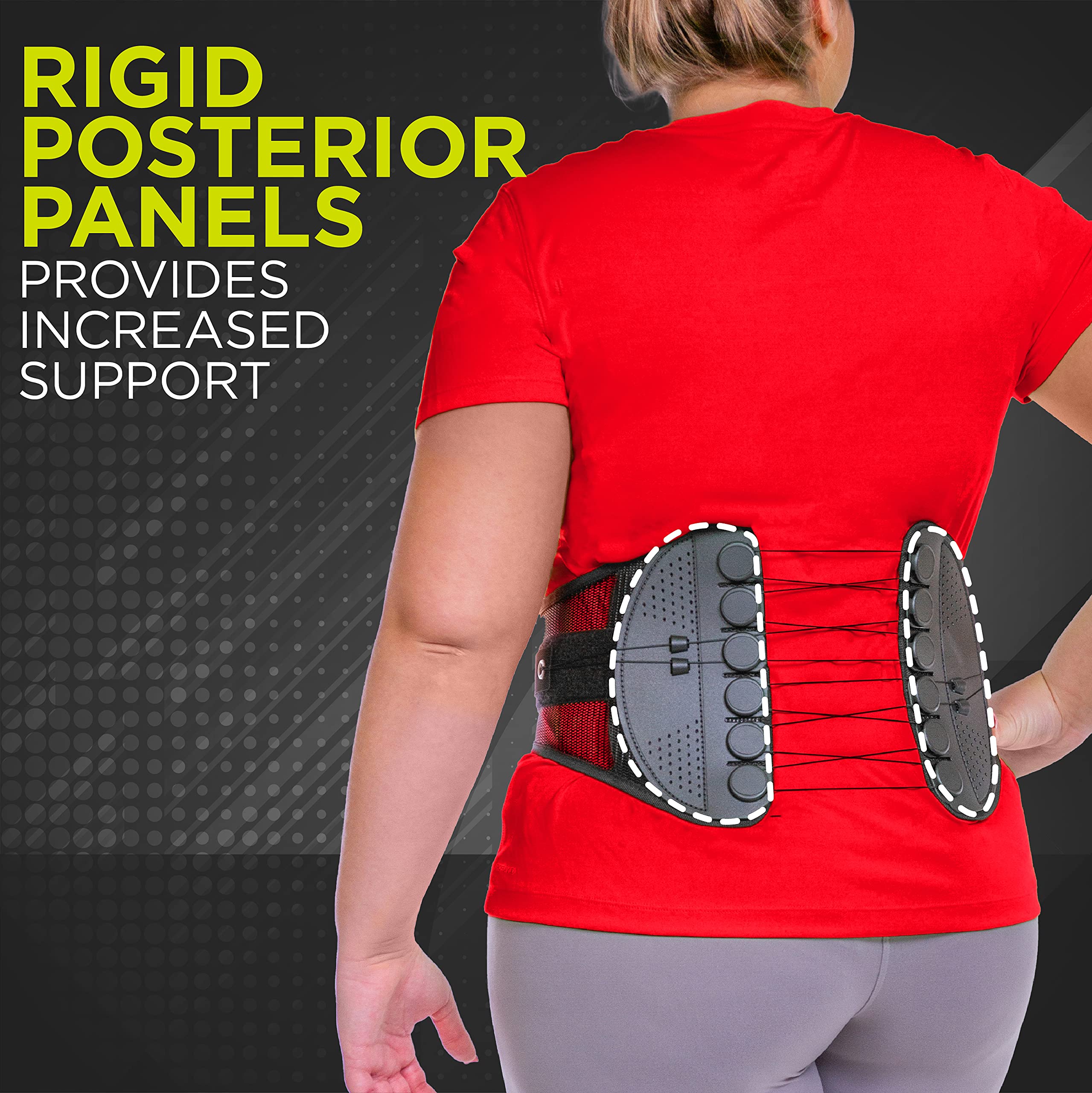 BraceAbility Spine Sport Back Brace - Athletic Men's and Women's Workout Lumbar Corset for Exercising, Running, Golfing, Driving, Fishing, Active Nurses and Police Work (Medium)
