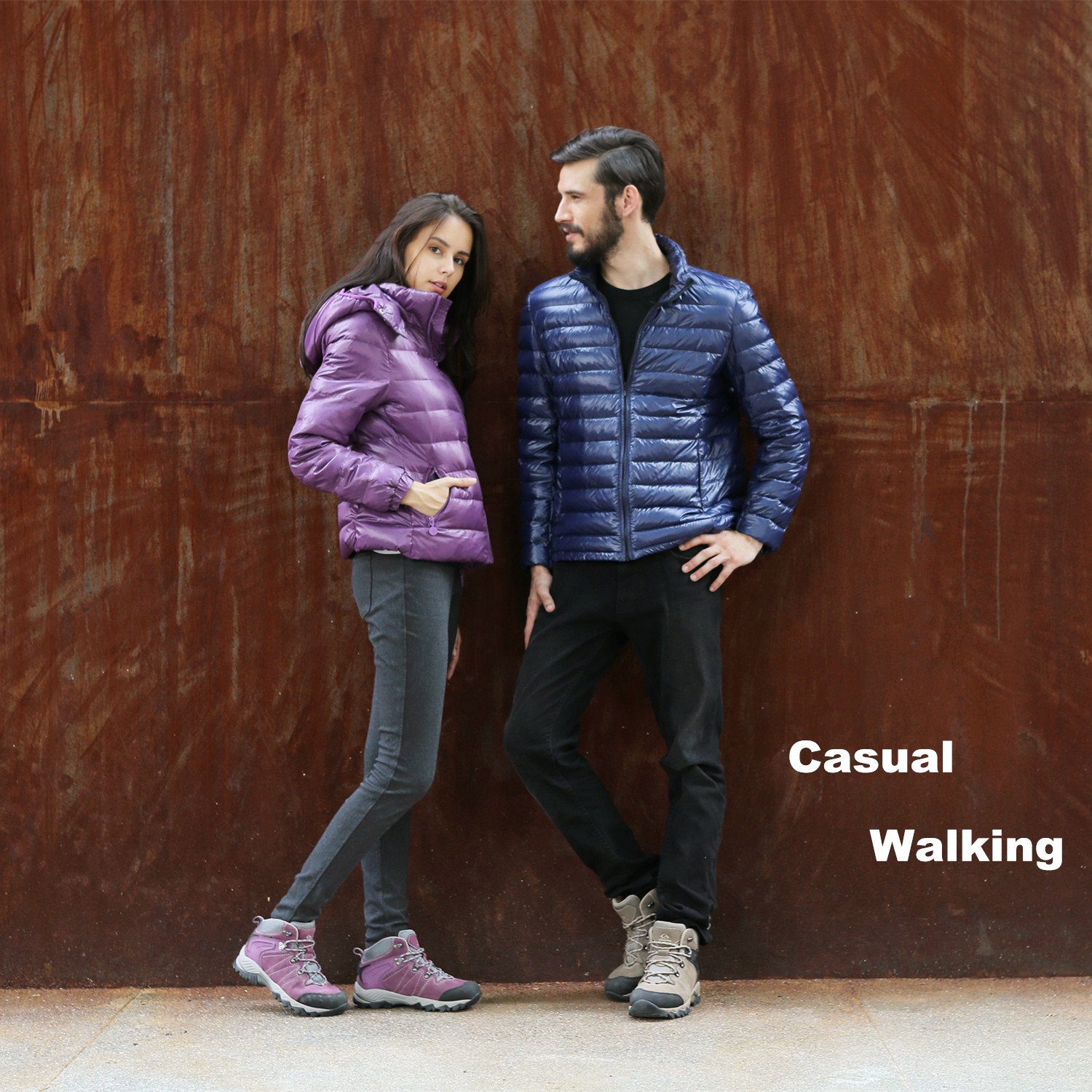 Clorts Women’s hiking camping Boots Waterproof Breathable High-Traction Grip Backpacking Hiker Shoes HKM-822E US 9 Purple