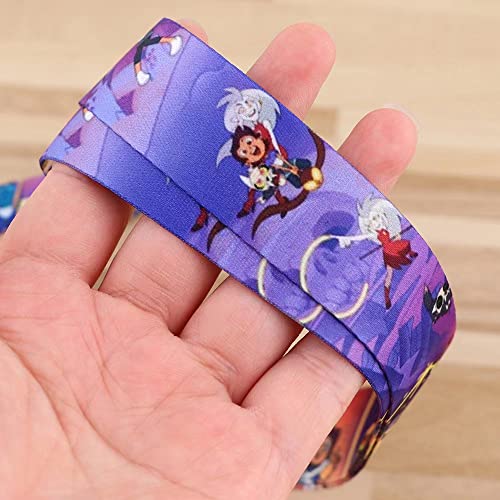 Owl House Lanyard Cartoon Lanyards for Id Badges Neck Lanyard for Keychain Key Rings Halloween Carnival Gift Purple