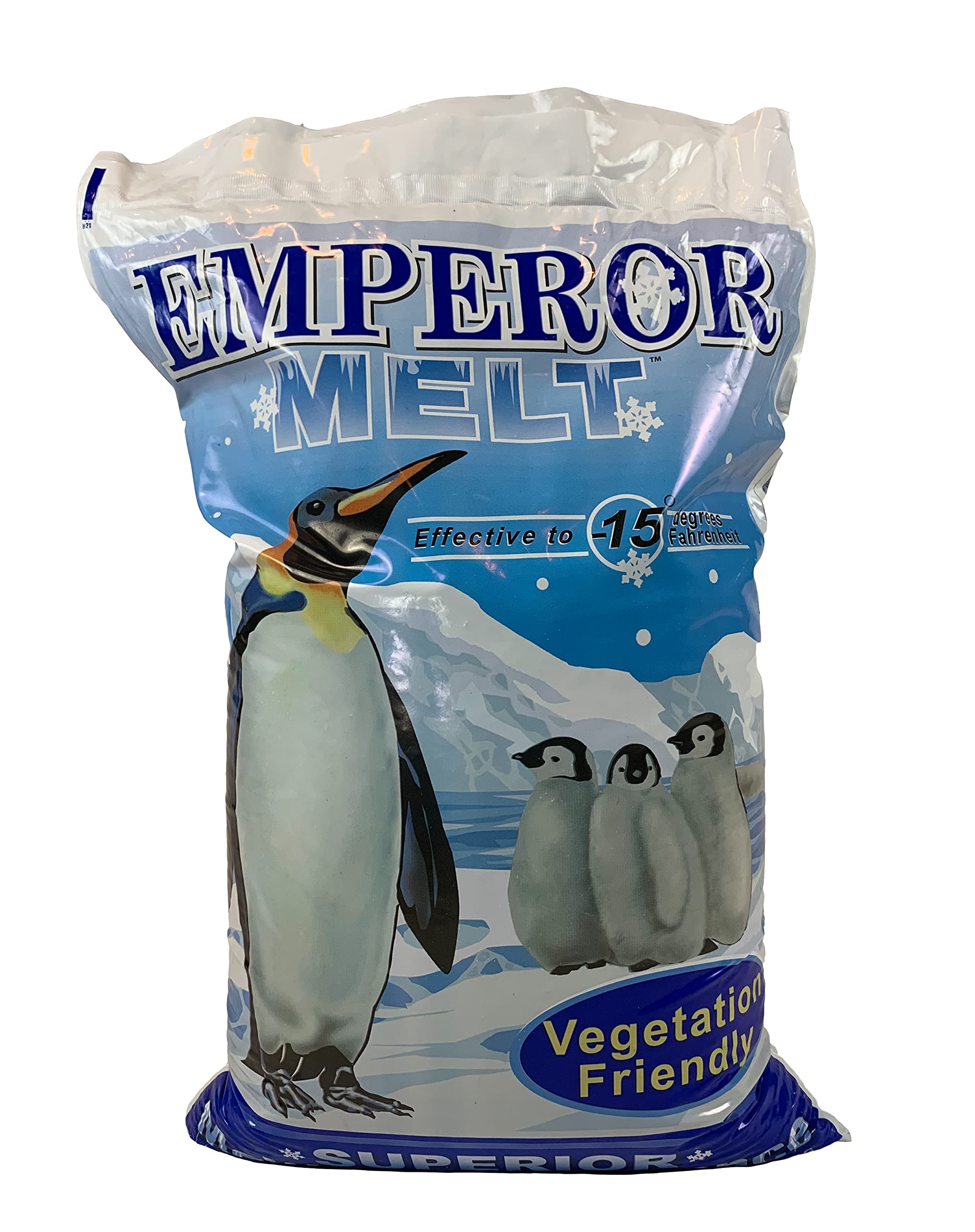 Emperor Blue Ice Melt. Environmentally Friendly Ice Melter and Pet Safe Ice Melt Effective to temperatures of -15 Degrees Fahrenheit. Comes in a 50lb Bag (1)